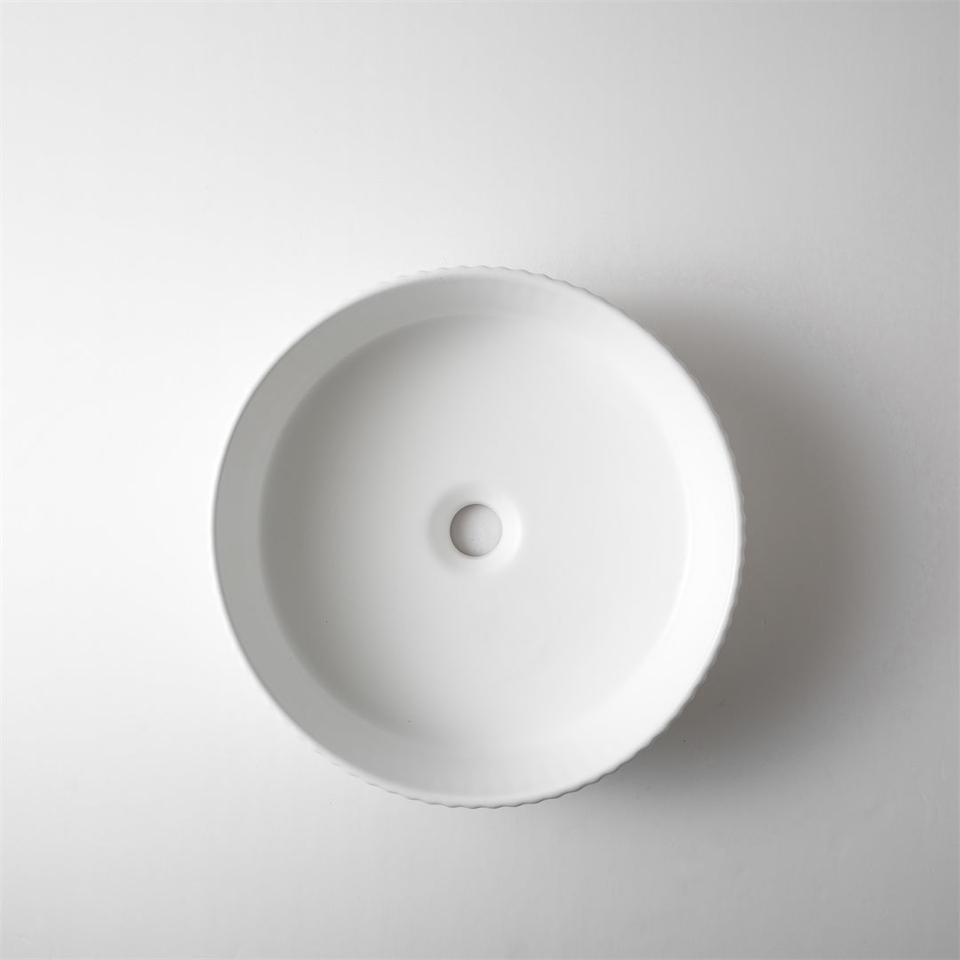 Lucid-40-MW Fine Ceramic Basin - Blue Bathware