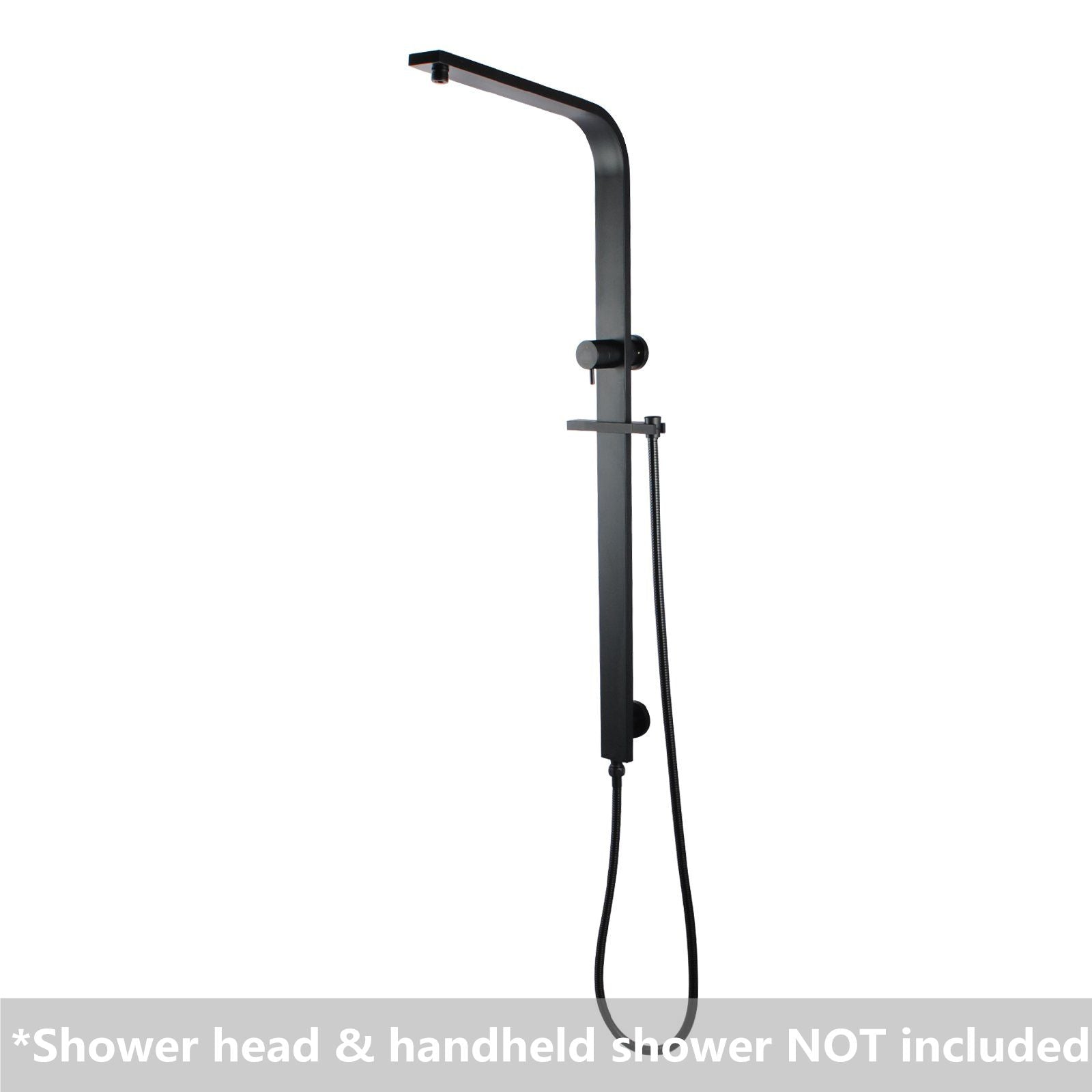 Black Square Shower Station without Shower Head and Handheld Shower(Wi ...