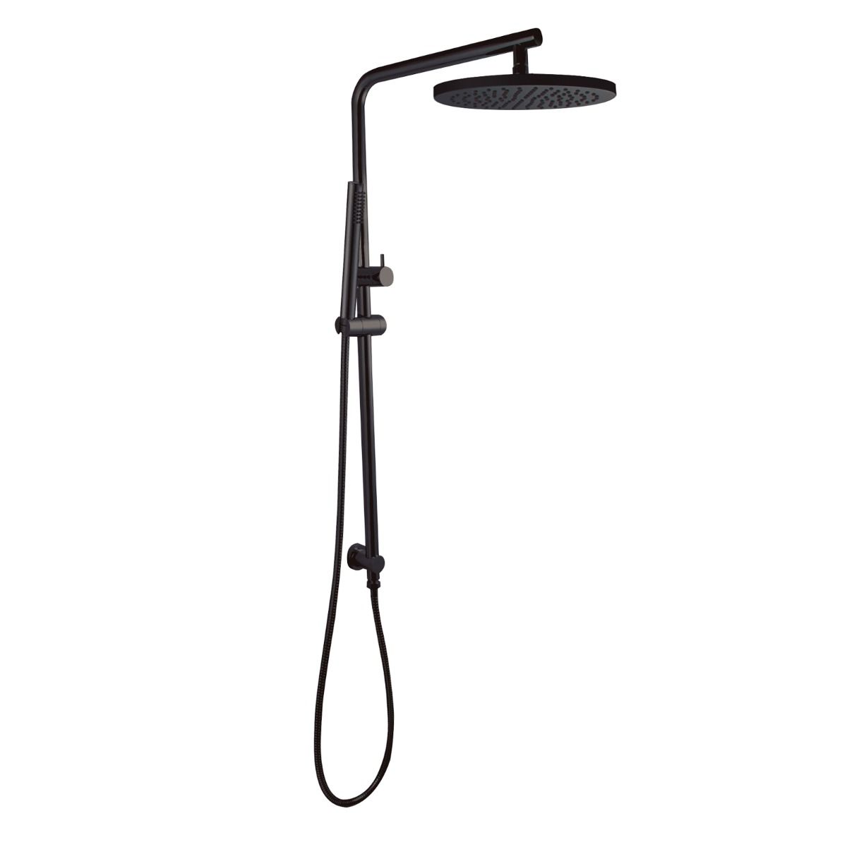 Norico Pentro 250mm Matte Black Round Handheld Shower Station - Blue ...