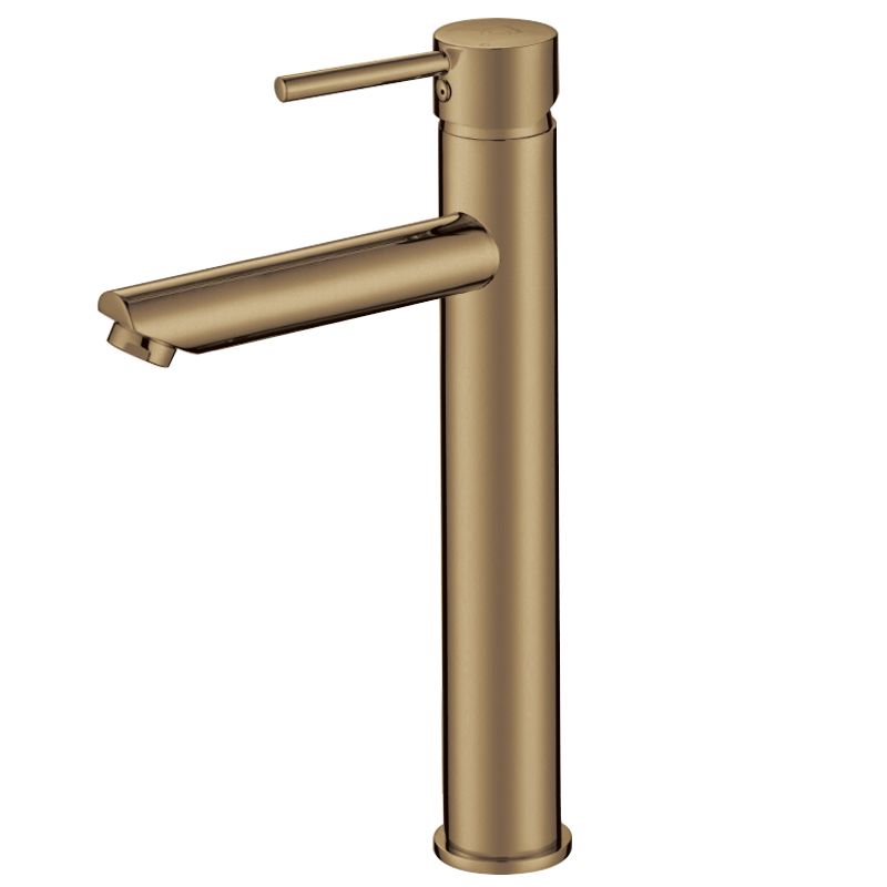 Norico Pentro Brushed Yellow Gold Round Tall Basin Mixer - Blue Bathware